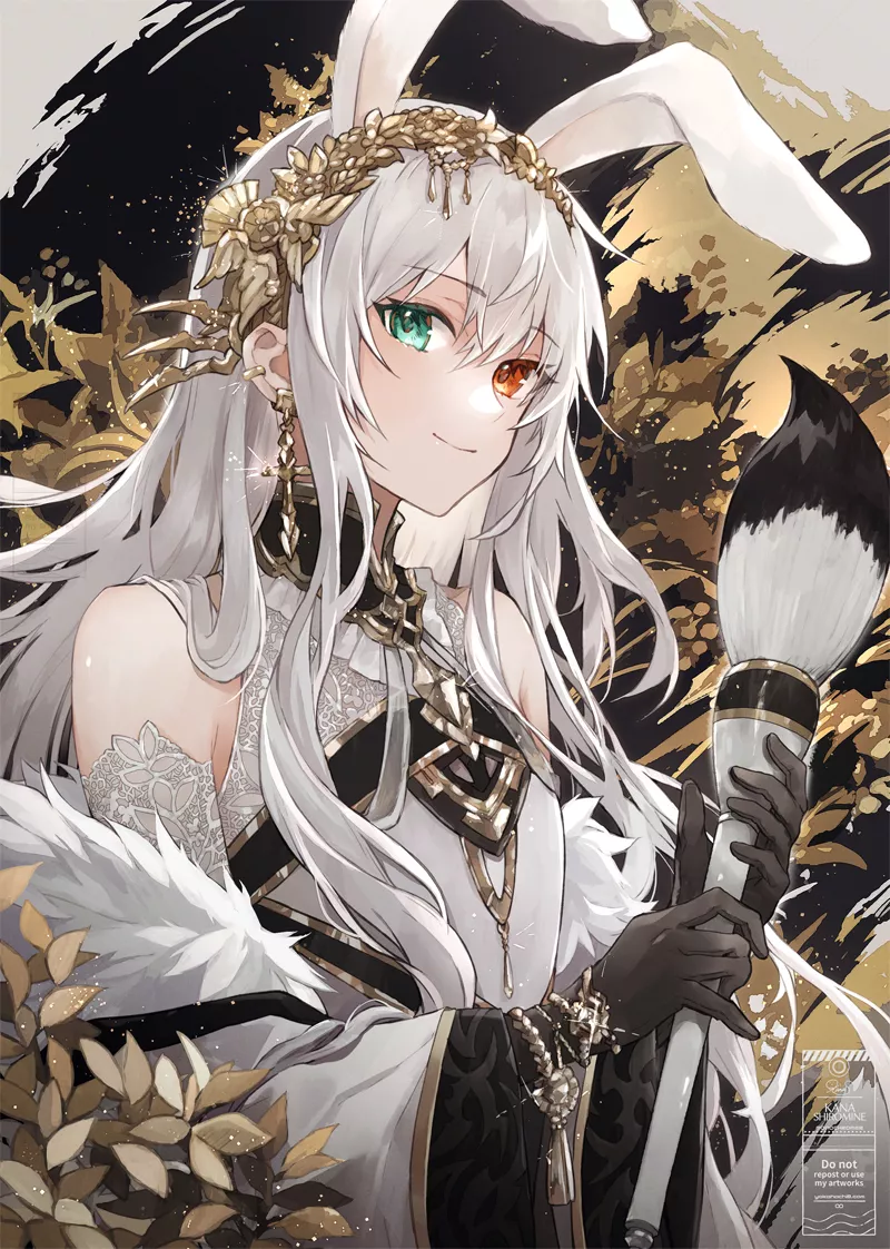 迎春の白兎 - 白峰かな-SHIROMINE Kana-