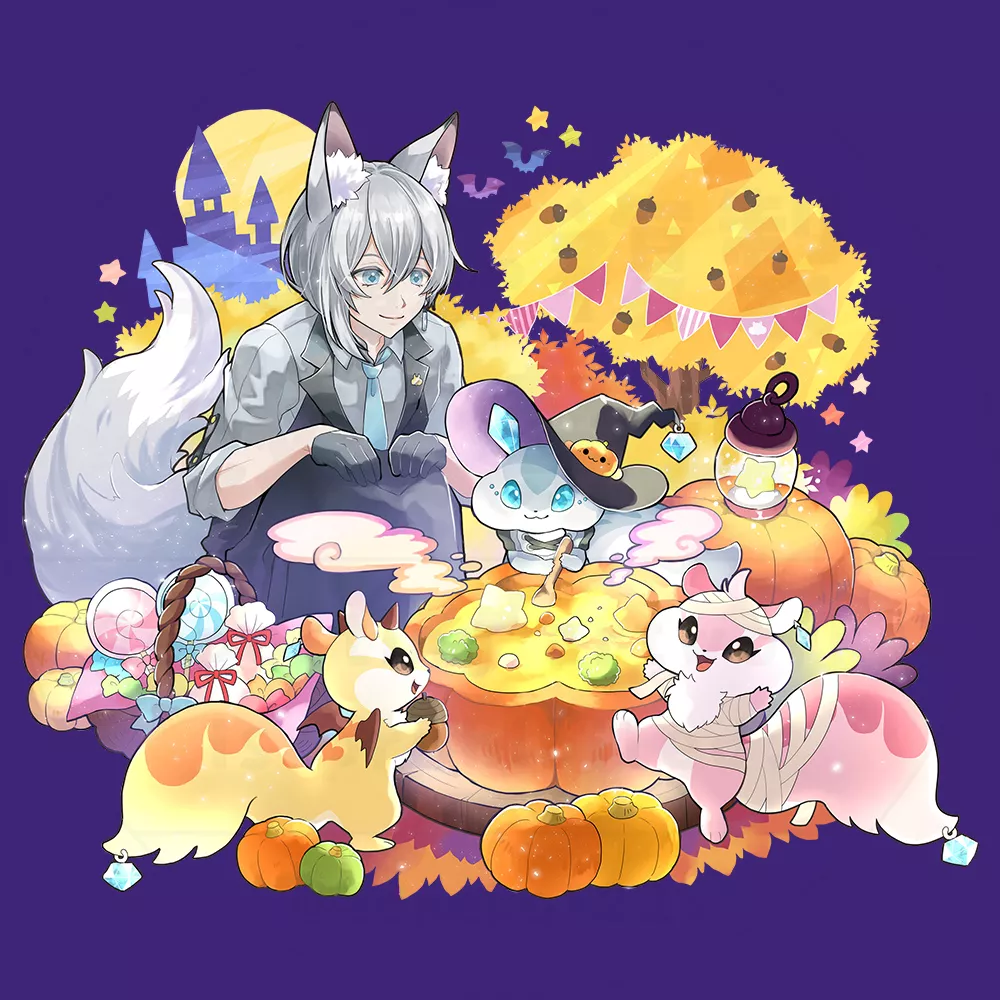 まひろさん ハロウィングッズ用イラスト - Toneko Art Work