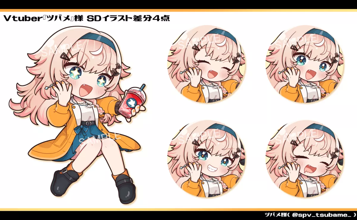 Vtuberツバメ様SDイラスト差分付き - KOZUKOZUKOZU