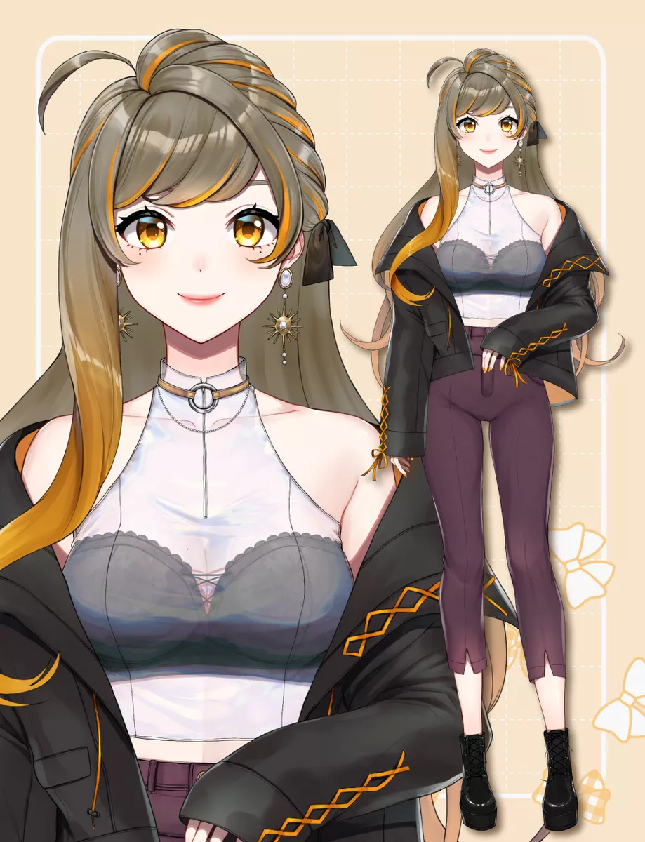 【Work】個人Vtuber 夕麗イツキ様 キャラクターデザイン・Live2D向けパーツ分け済立ち絵イラスト - Mellow topia