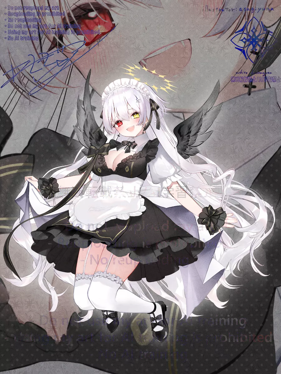 Vtuberキービジュアル_白魔あまね - 【portfolio】浅葱ゆな&さゆぎつの