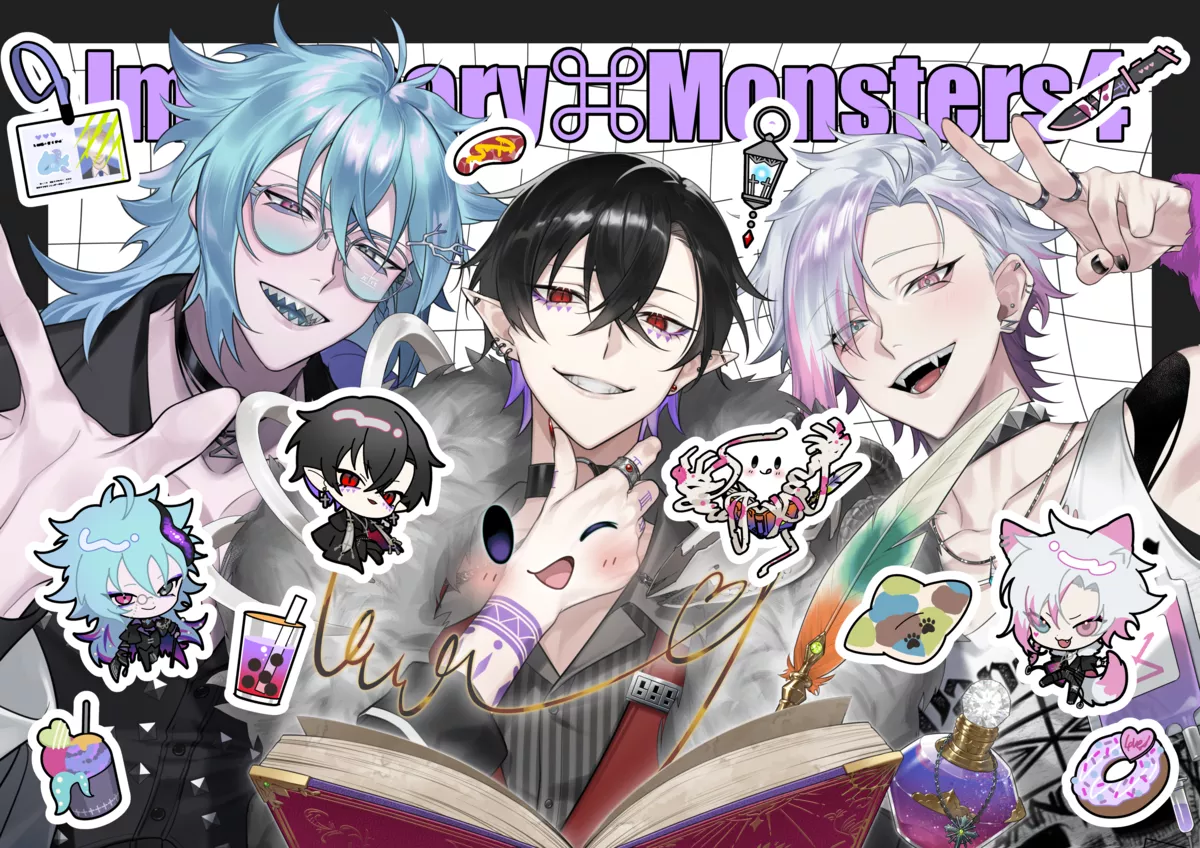 【work】Vtuber様周年記念イラスト/ステッカーデザイン - yugi’s Portfolio