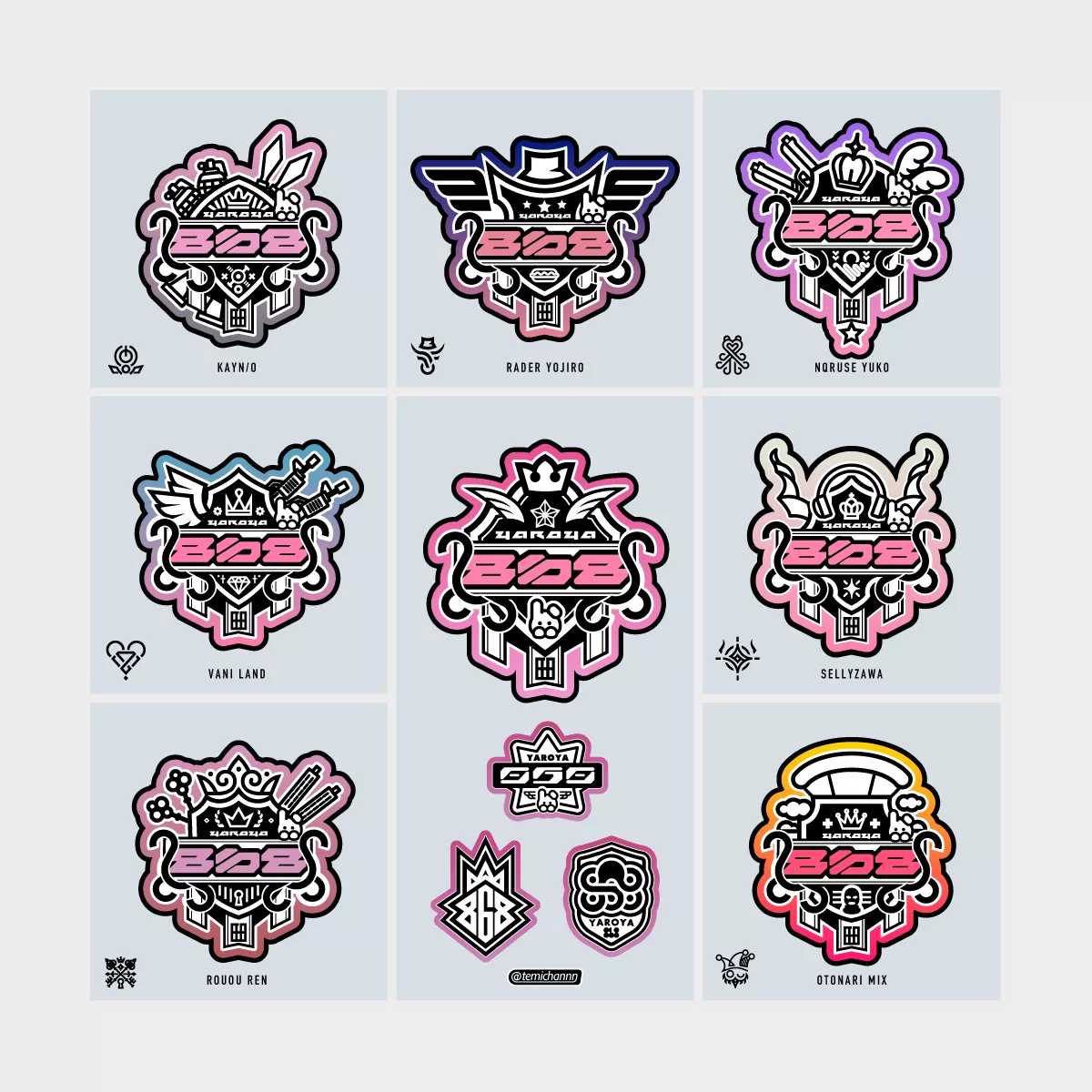 868ステッカー - temichannFA