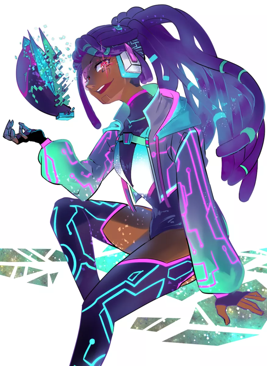 Skeb OC：Cyber Vtuber! 褐色肌SFサイボーグレディ！ ご依頼ありがとうございました！ - ChouMachiavel