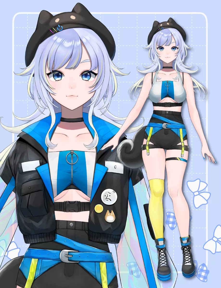 【Work】個人Vtuber 芝田ころ様 キャラクターデザイン＆Live2D向けパーツ分け済立ち絵イラスト - Mellow topia