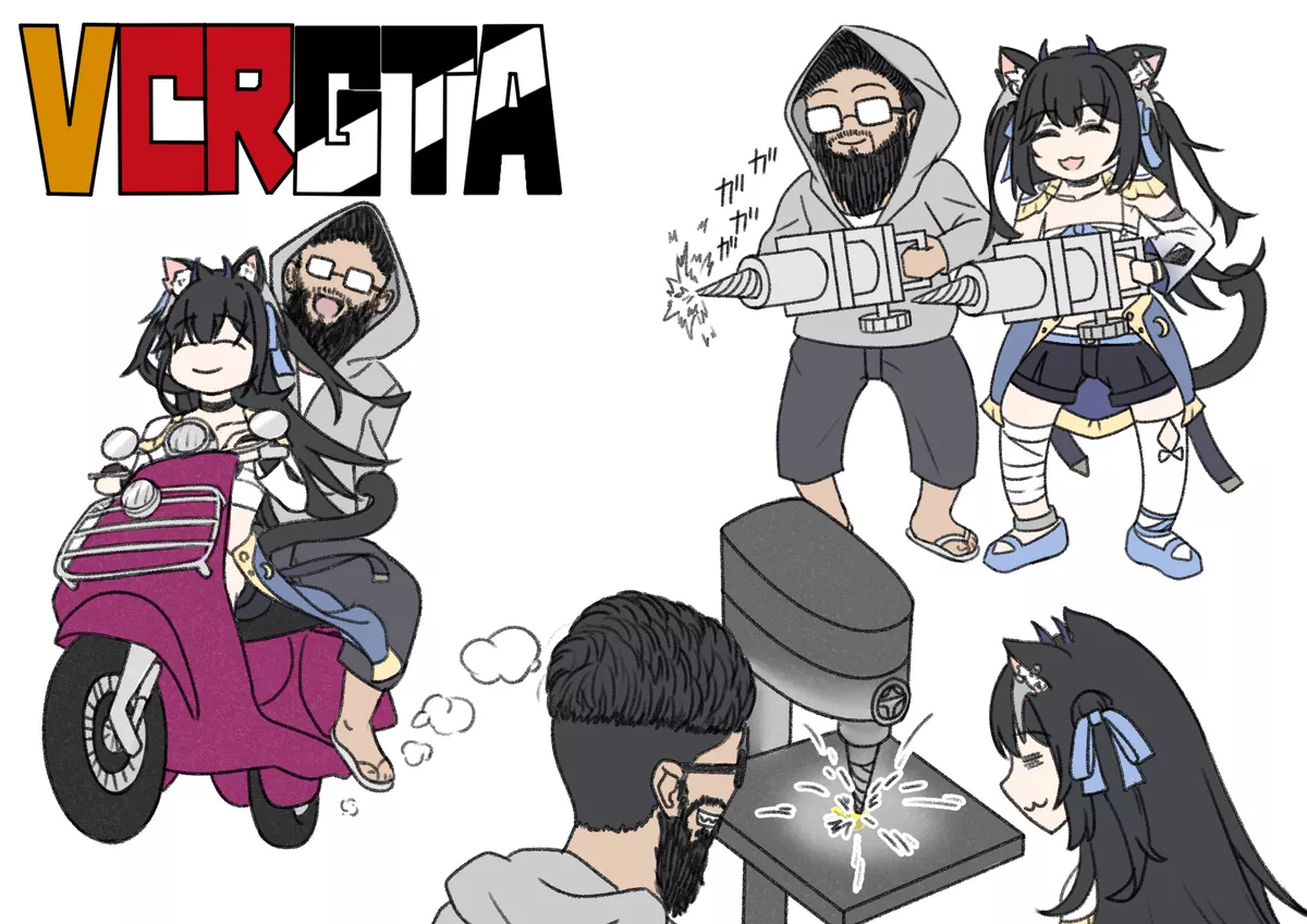 VCRGTA しんじさん・夜よいち - Vtuber・ストリーマーファンアート