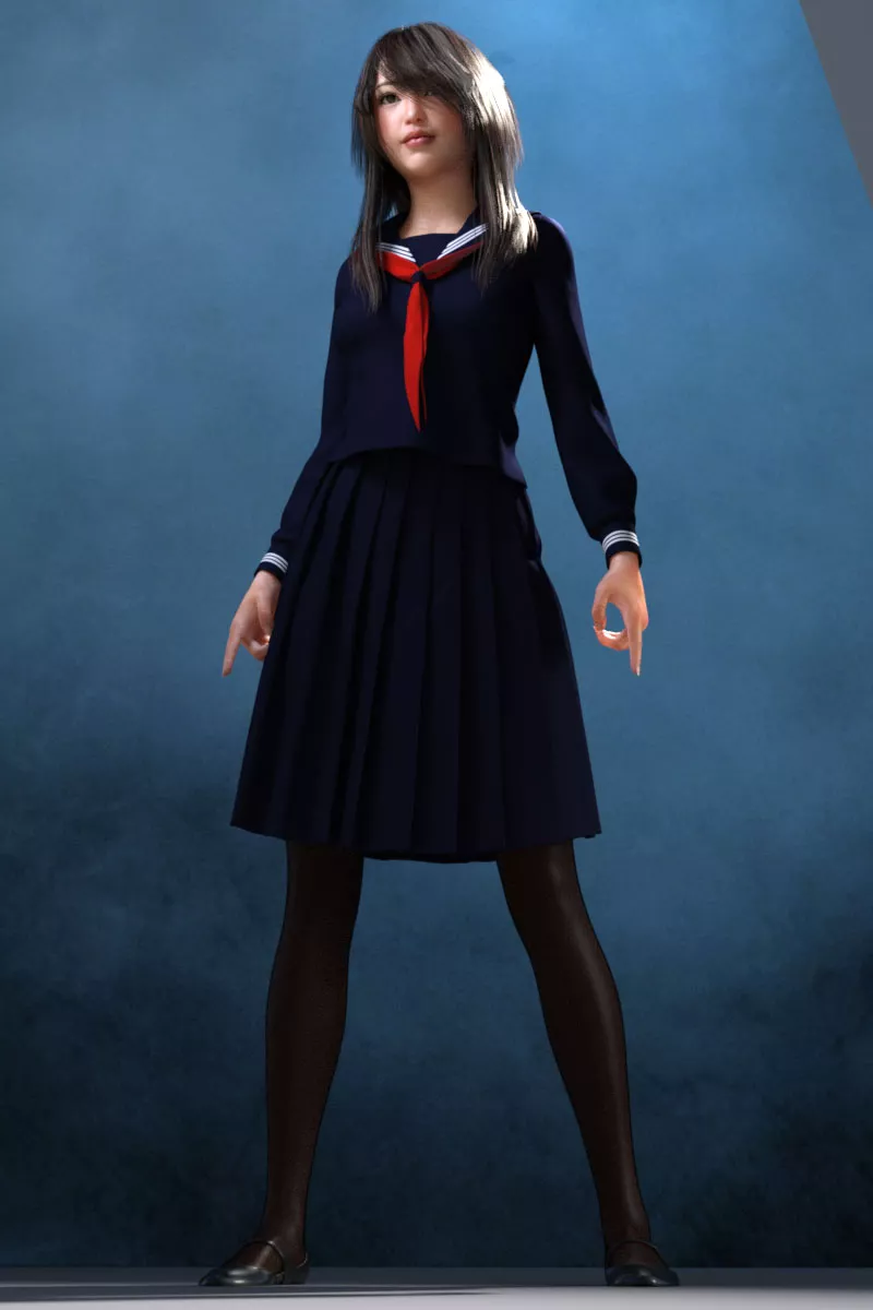 等身大ヒロイン 蔵出し学生 - Ultra Heroine 3DCG by BARTISTA